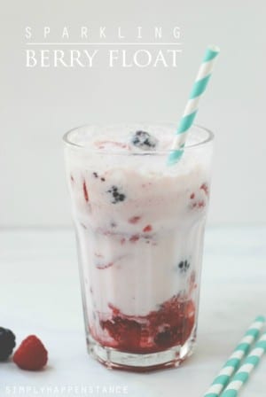 Sparkling Berry Float - Simply Happenstance